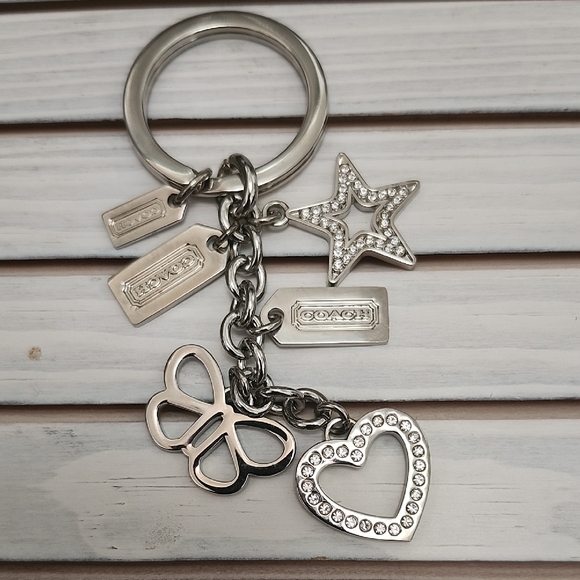 Coach | Accessories | Coach Silver Key Holder With Charms | Poshmark